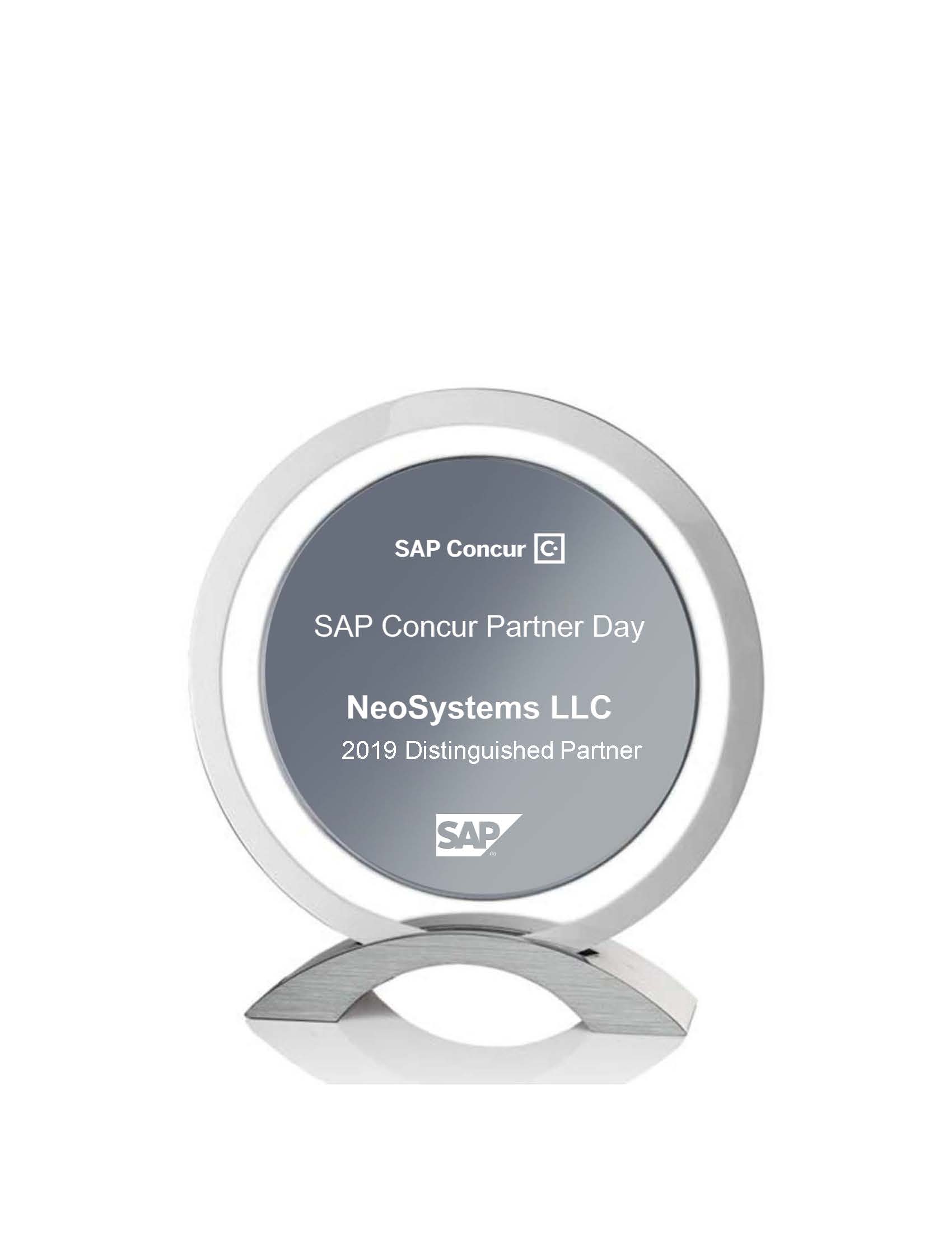 NeoSystems Earns SAP Concur Distinguished Partner Award